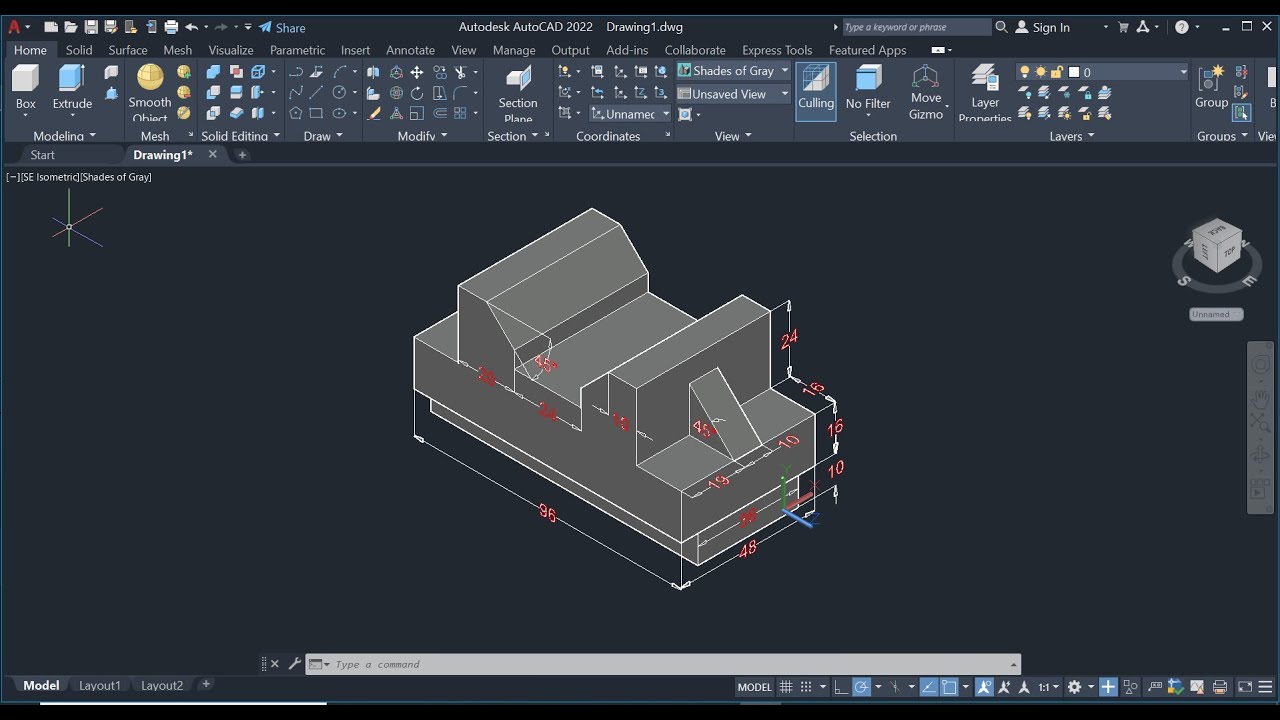 Autocad 2022 3d Tutorial For Beginners Autocad 3d Practice Drawing