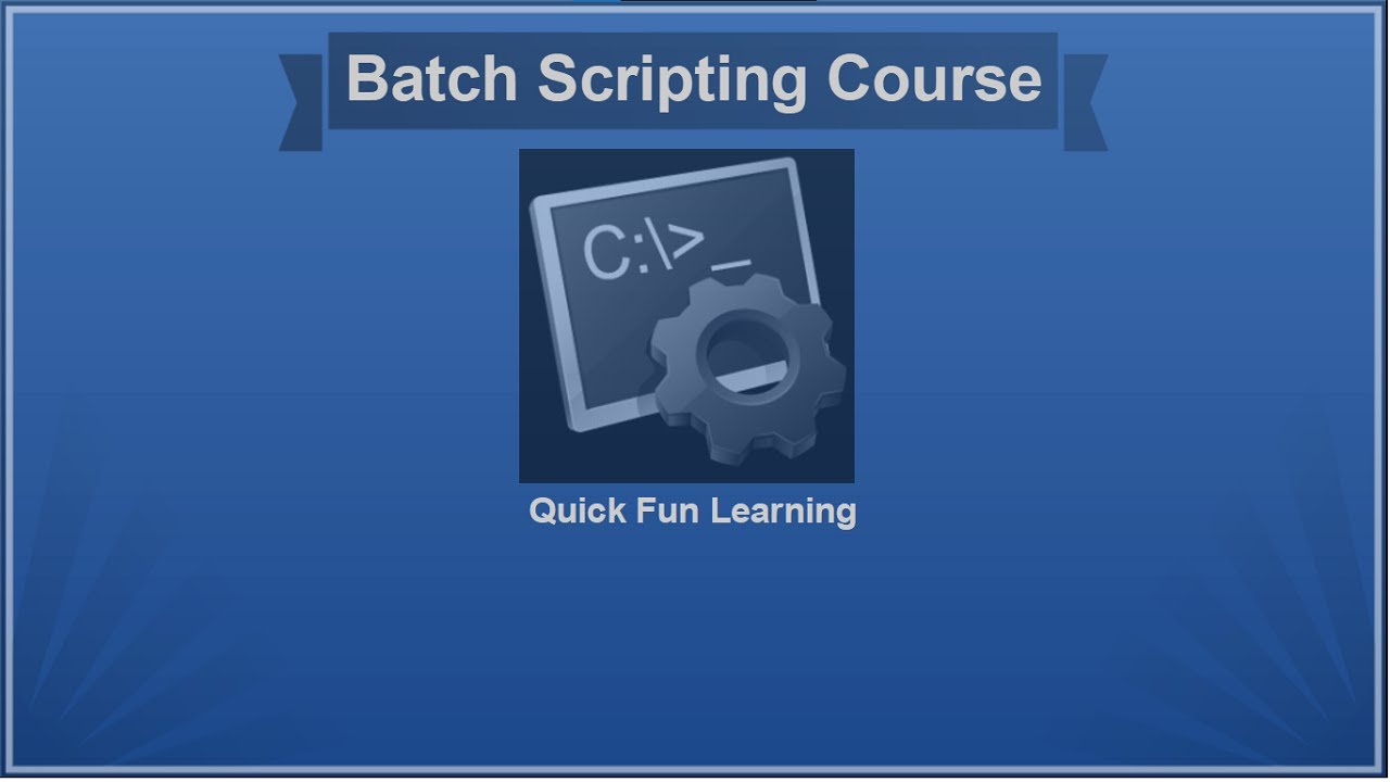 Batch Scripting Introduction First Batch Script Youtube