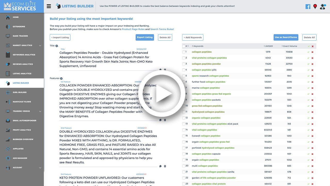 Listing Builder Youtube