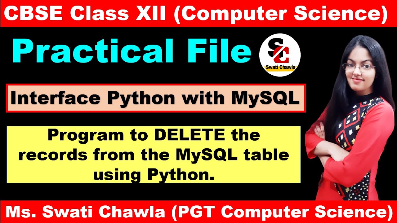 Program To Delete Records From Mysql Table Using Python Practical
