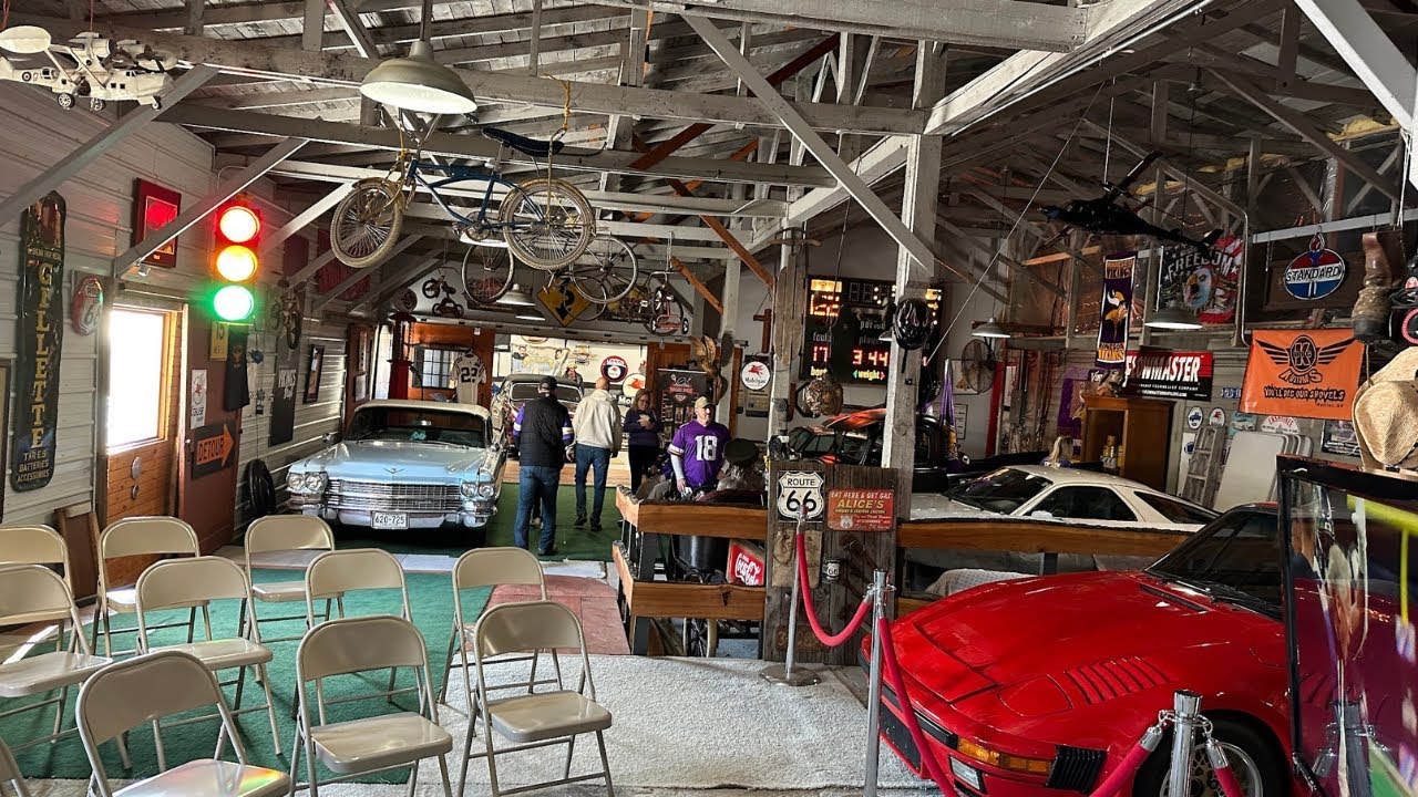 Paul Krause S Vikings Memorabilia Hot Rod Sports Museum Garage Youtube