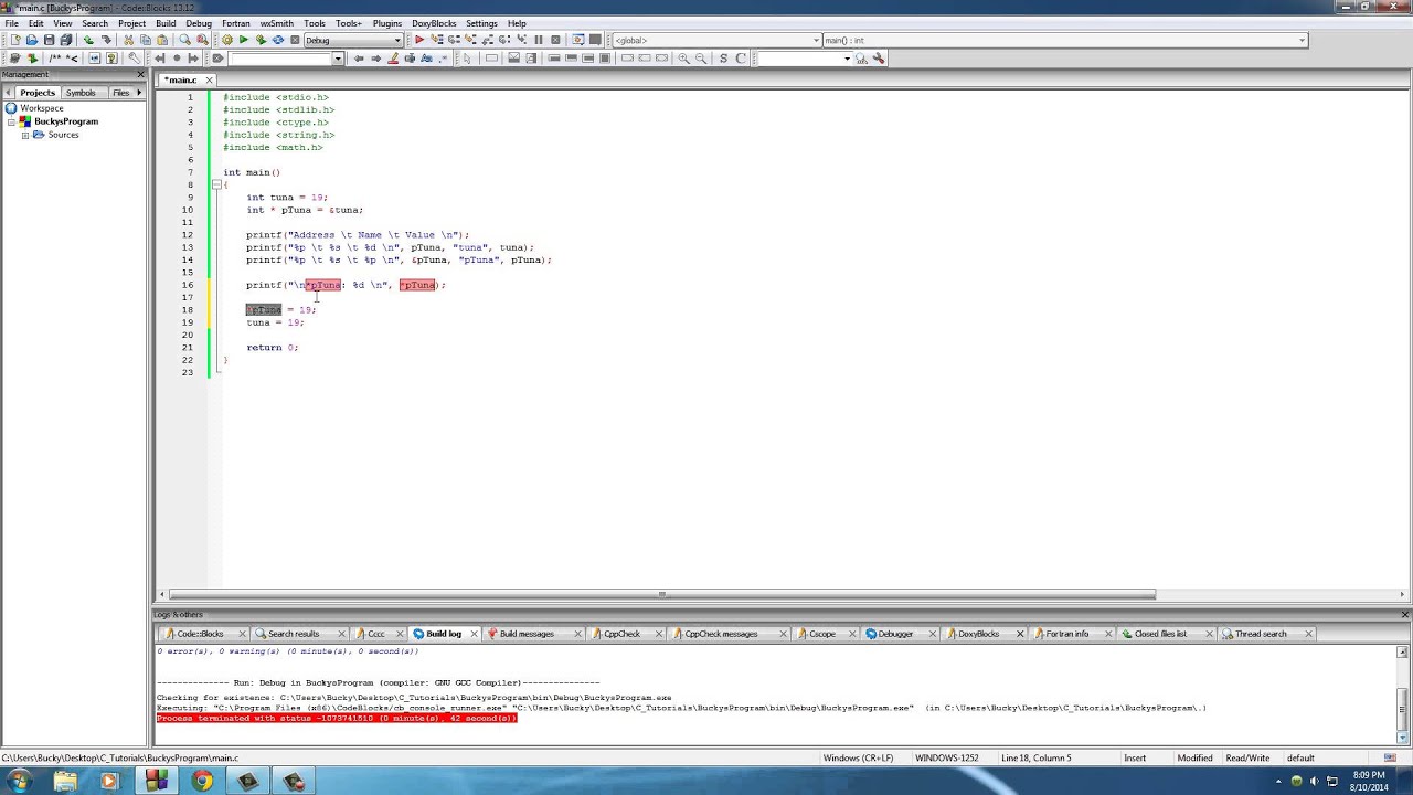 C Programming Tutorial 43 Dereference Pointer Youtube
