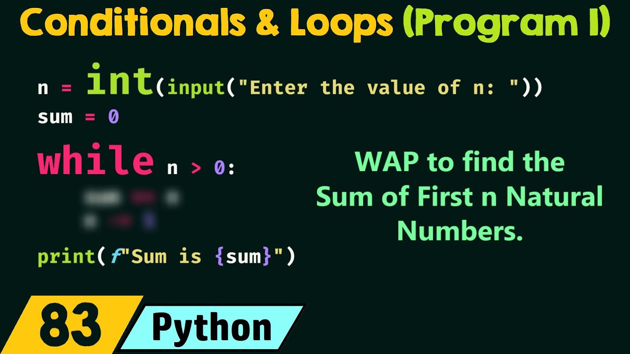 Conditionals And Loops Program 1 Youtube