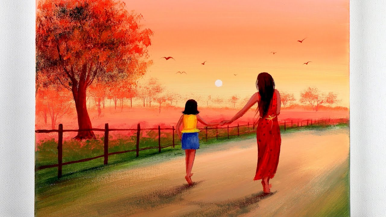 Mother S Day Painting Painting For Beginners Youtube