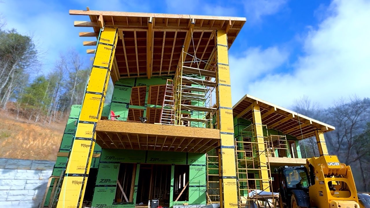 Construction Of A Mega Sized Modern Home Pt 67 Cold Weather Concrete