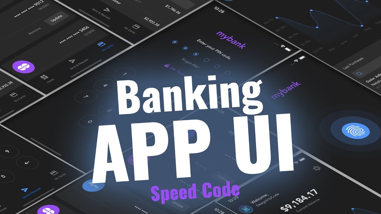 Banking App Ui With React Native Speed Code Youtube