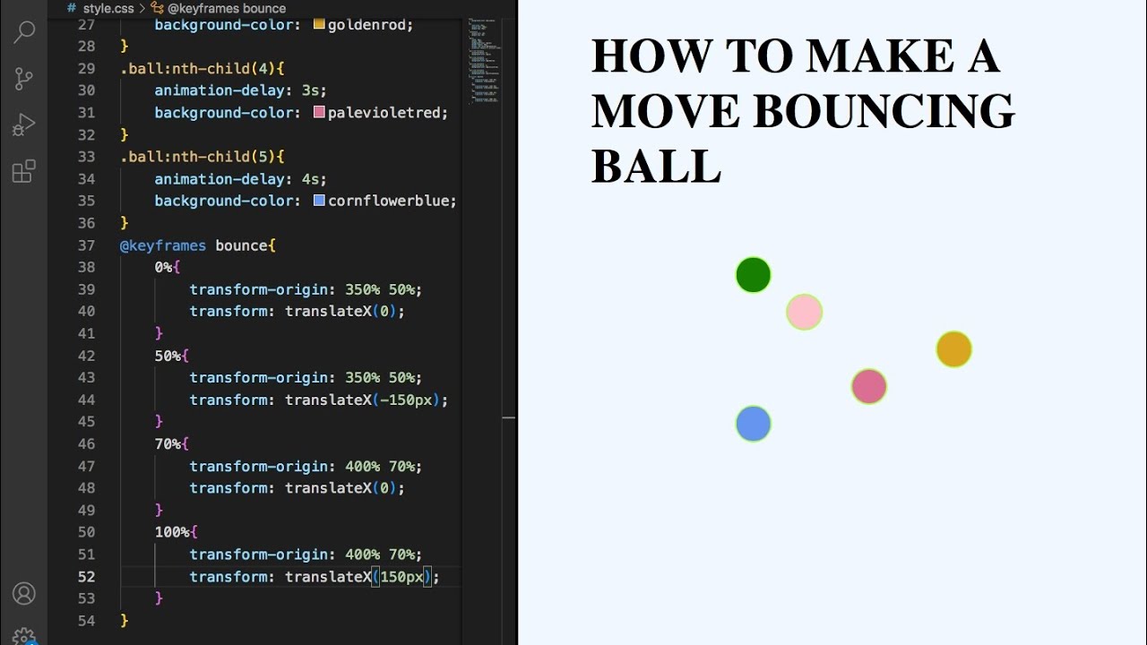 How To Make A Move Bouncing Ball In Css Animasi Bola Memantul Di Css