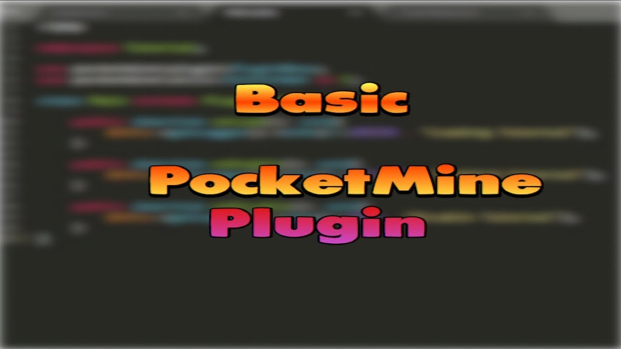 Basic Coding Pocketmine Plugin Youtube