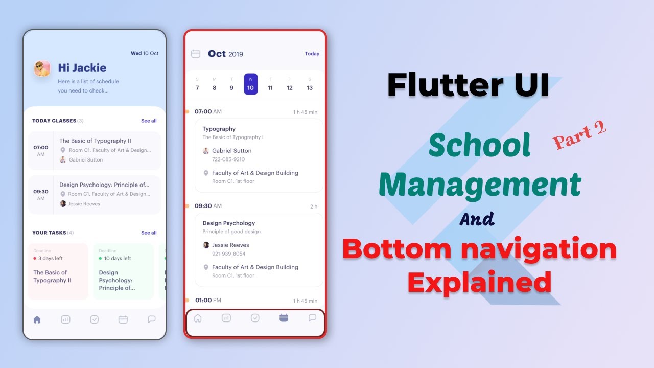 School Management Flutter Ui Speed Coding Part 2 Youtube