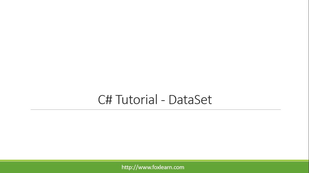 C Tutorial Dataset Youtube
