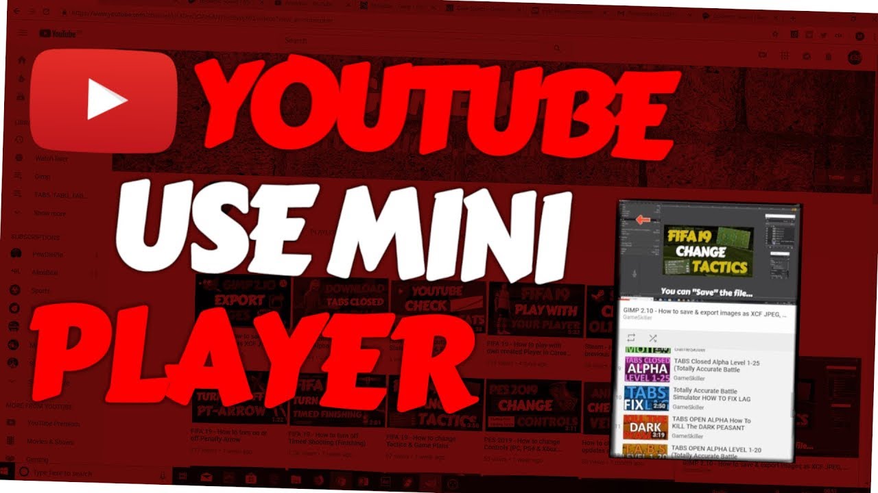 How To Use Turn Off On Mini Player Permanently Desktop Pc
