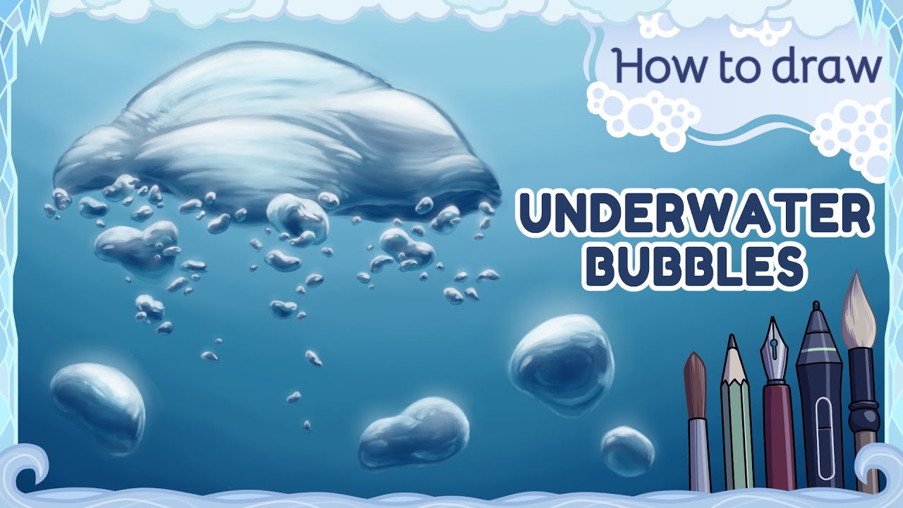 How To Paint Underwater Bubbles Step By Step Art Tutorial Youtube