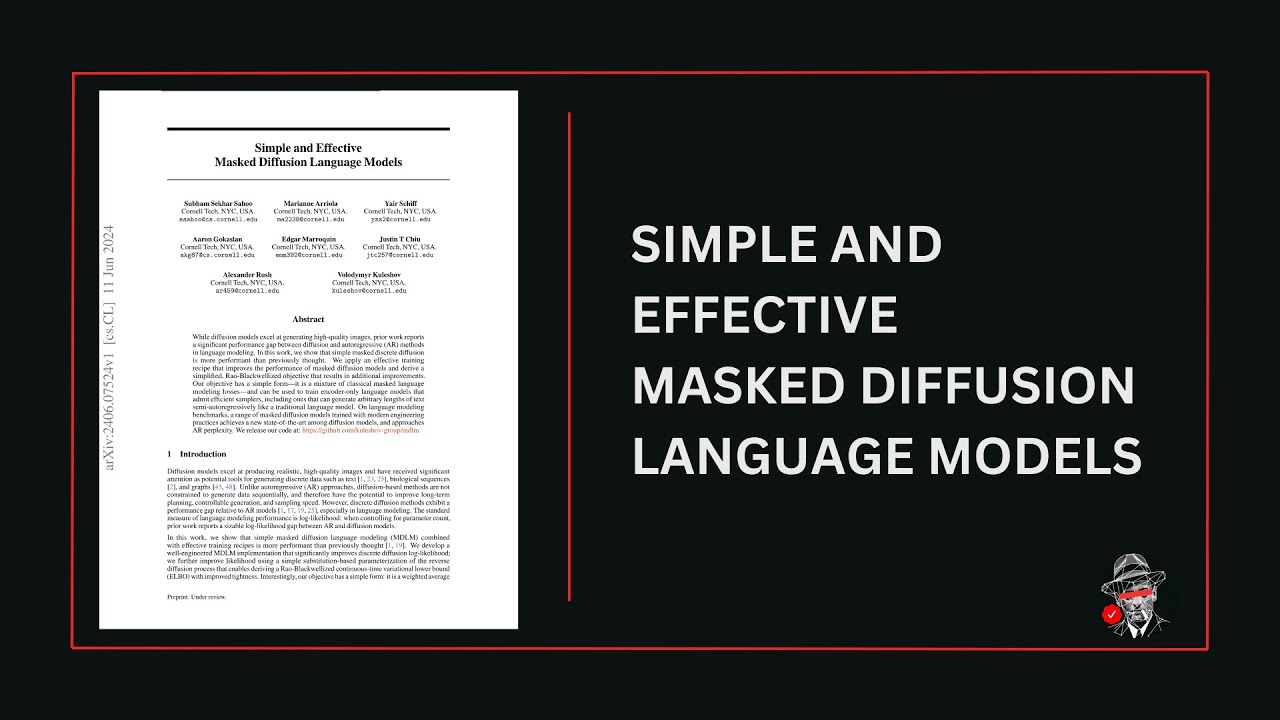 Simple And Effective Masked Diffusion Language Models Audio Reading