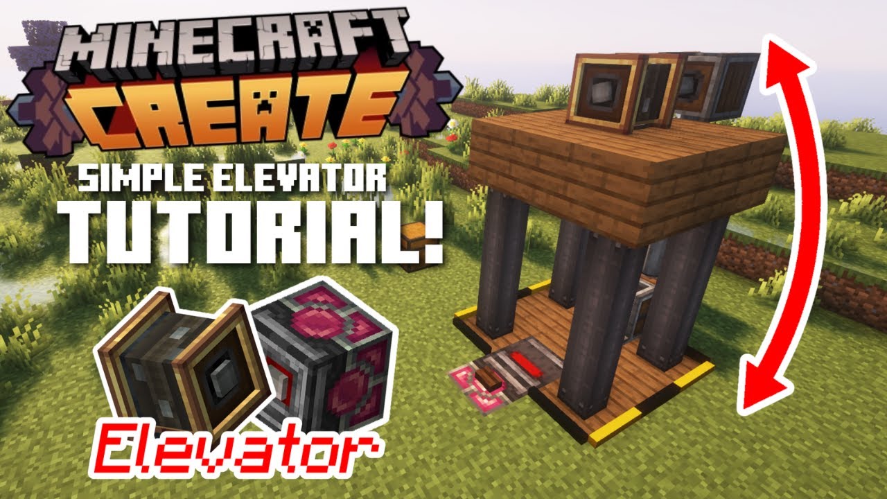 Easy Minecraft Elevator Minecraft Create Mod Tutorial Youtube