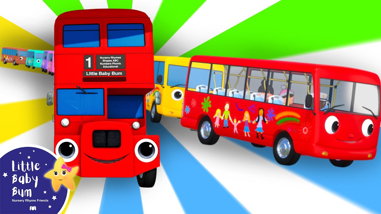 10 Little Buses Color Bus Song рџљњwheels On The Bus Songs рџљњ Nursery