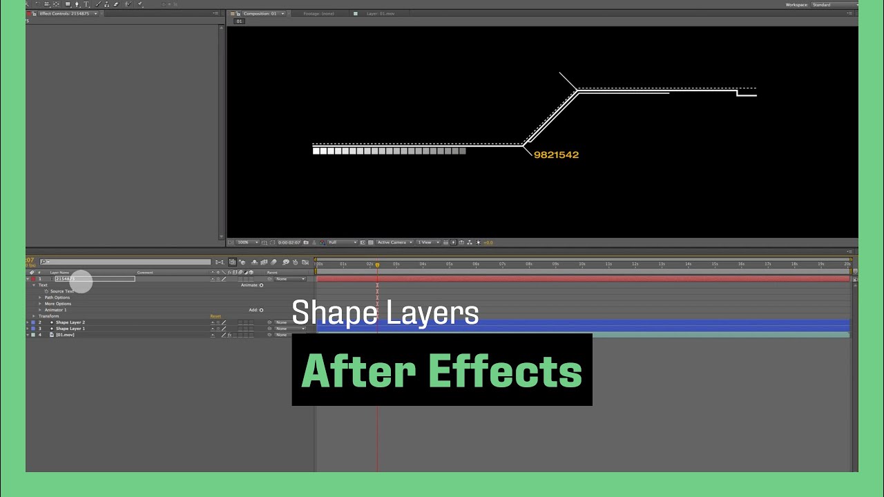 Adobe After Effects Tutorial Shape Layer Youtube