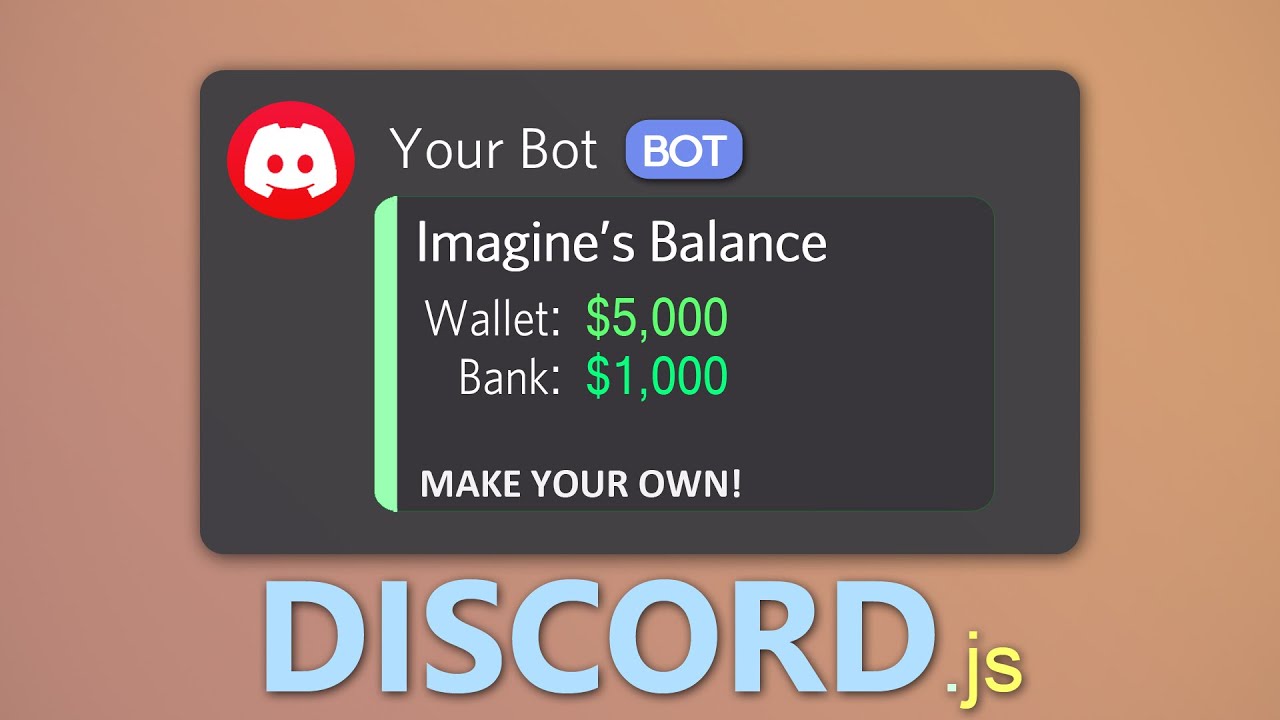 How To Make A Balance Command In Discord Js Economy Youtube