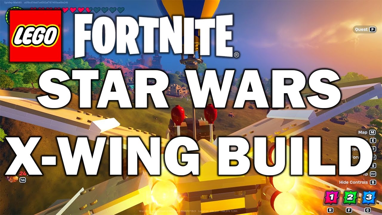 Star Wars X Wing Lego Fortnite Build Tutorial Youtube