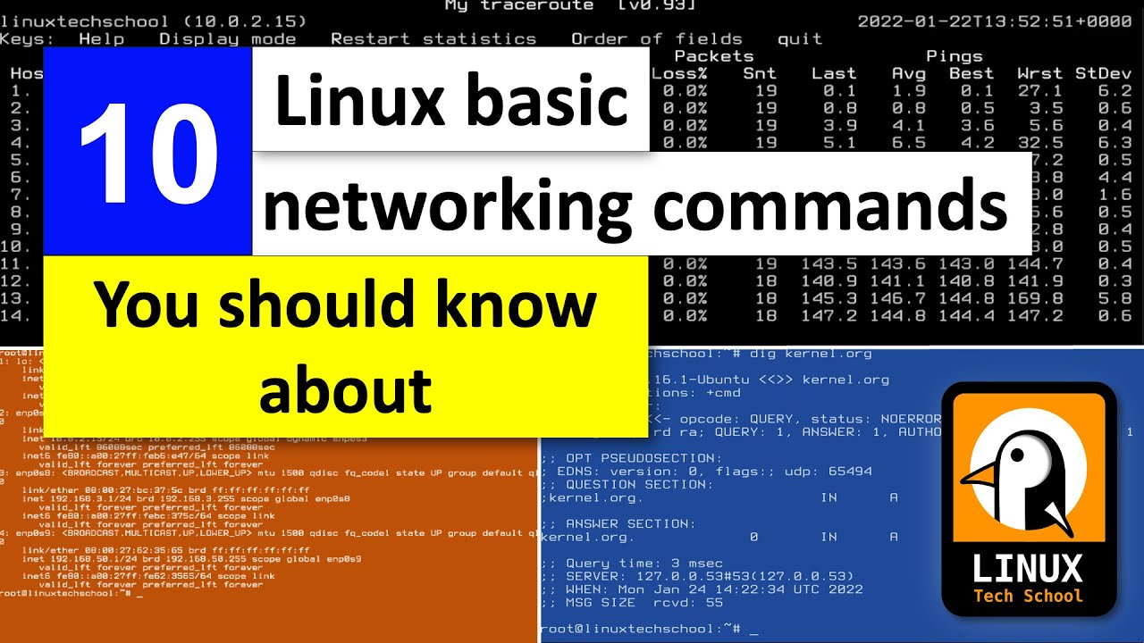 10 Basic Linux Networking Commands You Should Know About Youtube