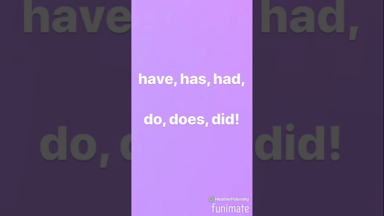 Helping Verbs Song Youtube