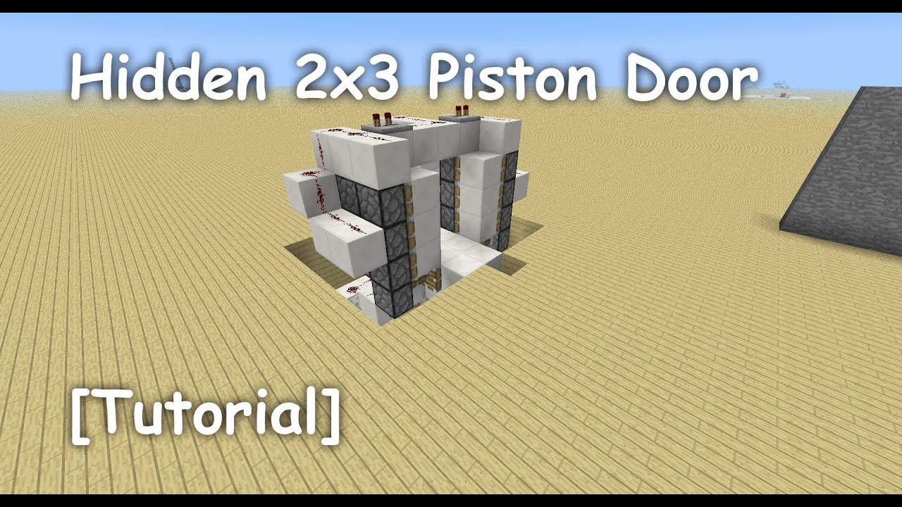 Hidden 2x3 Piston Door Tutorial Youtube