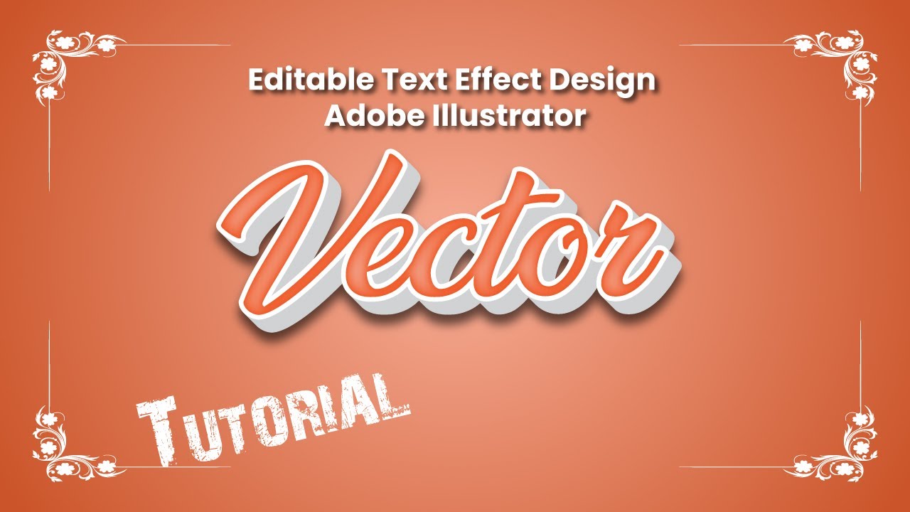 How To Create Editable Text Effect Design In Adobe Illustrator