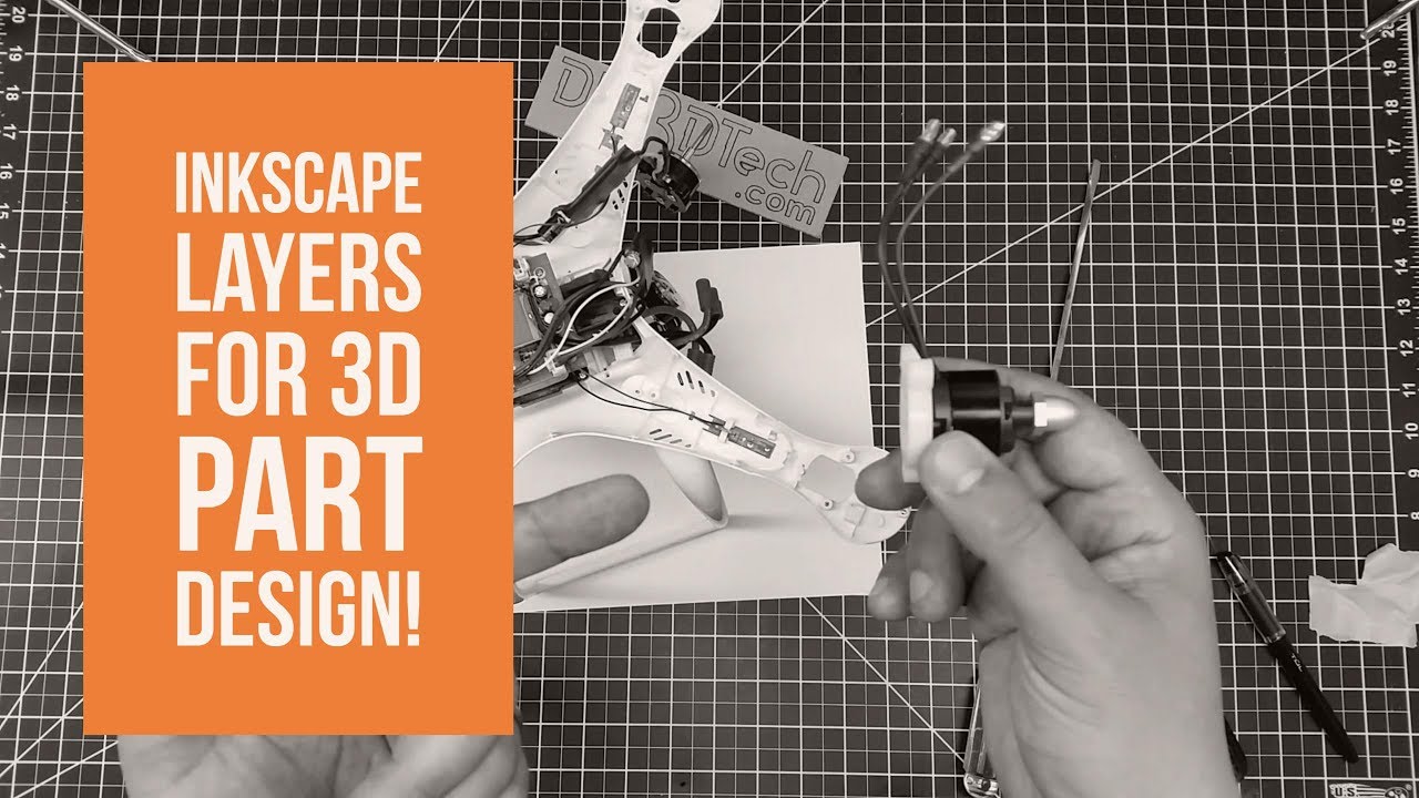 Inkscape Tutorials Using Layers For 3d Part Design Youtube