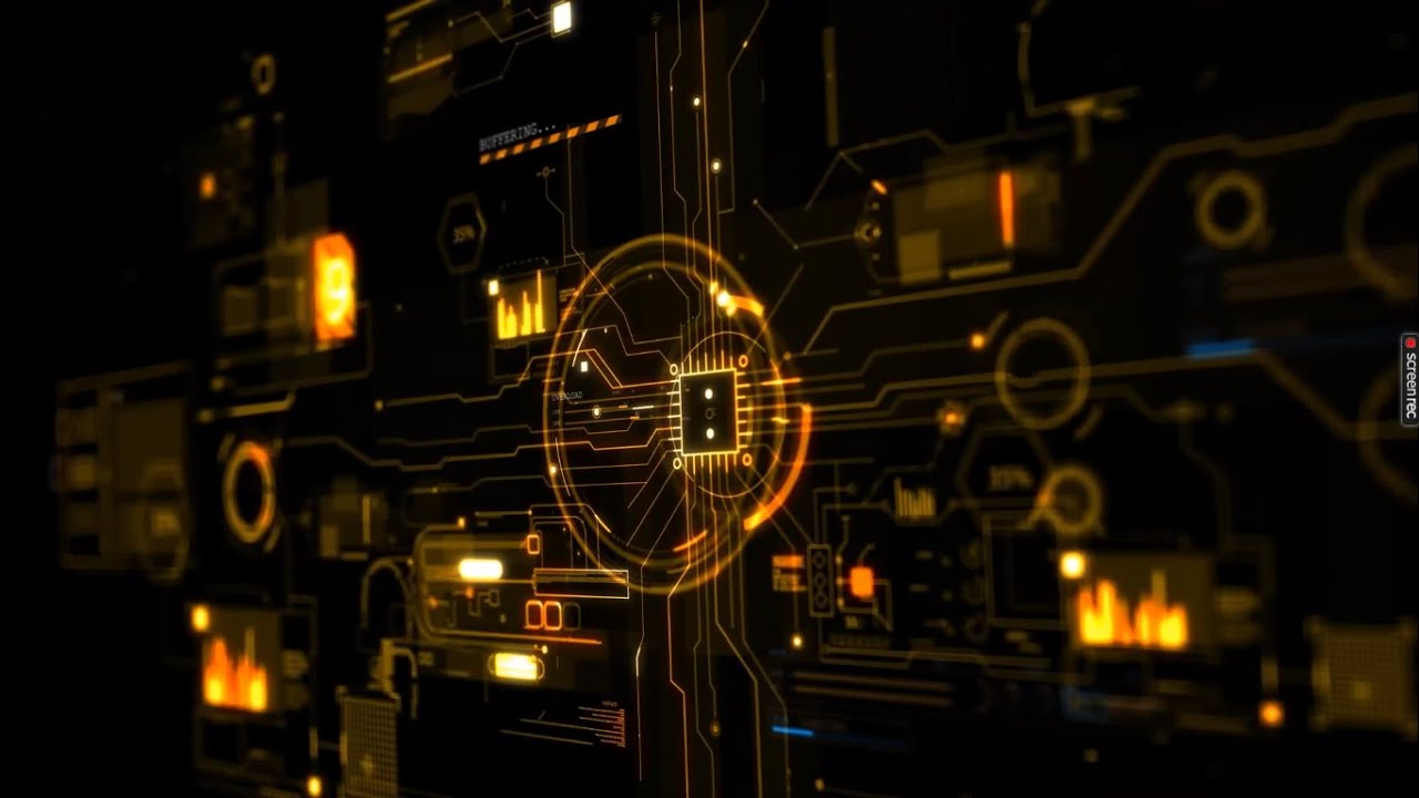 4k Technology Hud Element Intro Background No Copyright Video Youtube