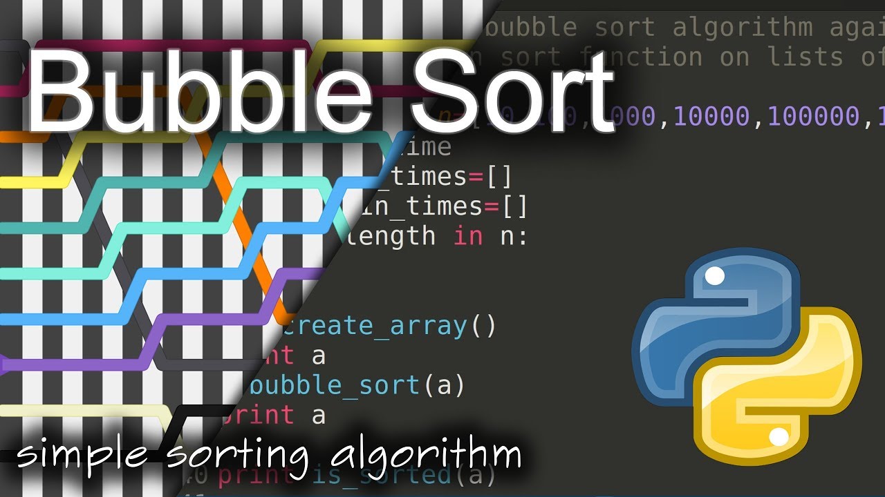 Bubble Sort Background Python Code Youtube