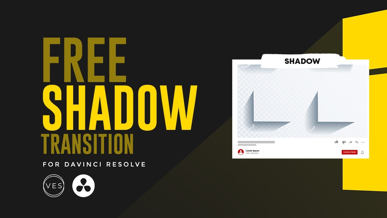 Free Shadow Transition For Davinci Resolve Youtube