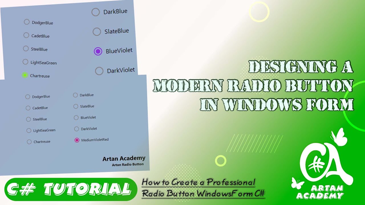 C Create Radiobutton In Windows Form In C Winforms Youtube