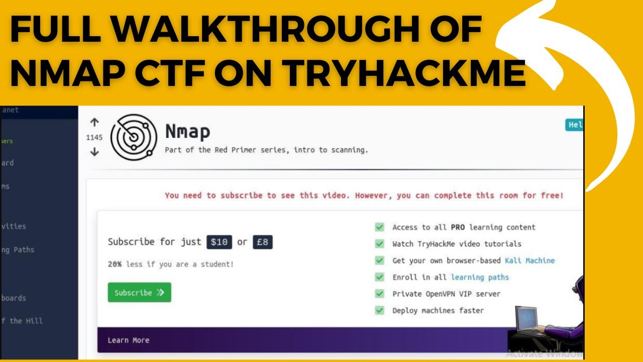 Full Walkthrough Of Nmap Ctf On Tryhackme Tryhackme Red Primer
