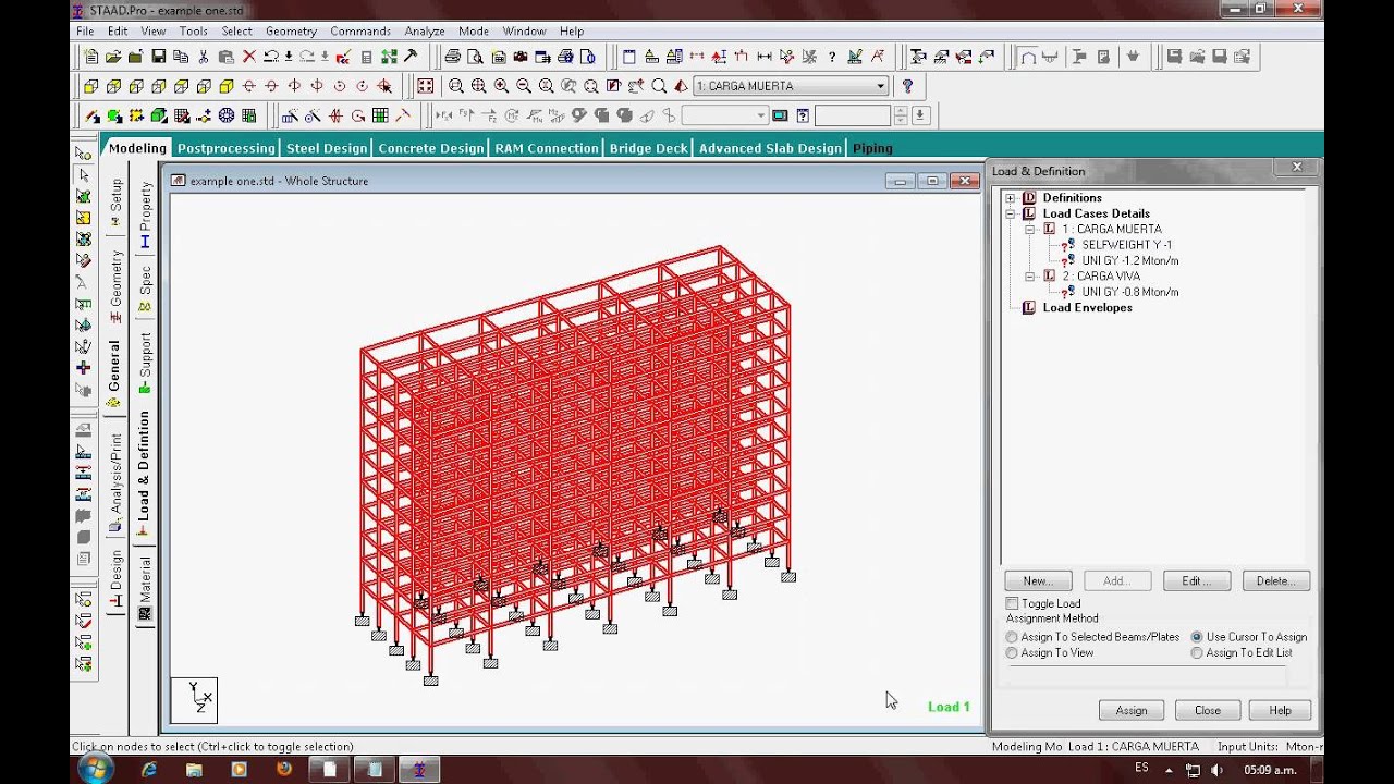 Tutorial Staad Pro Youtube