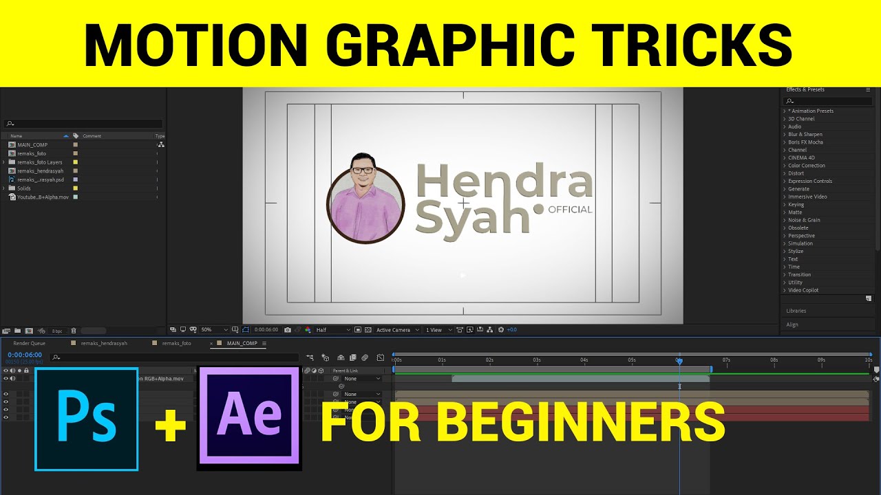 After Effects Tutorial Tricks Motion Graphic For Beginners Part 1