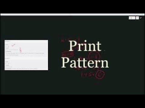 Print Pattern Potd Gfg Youtube