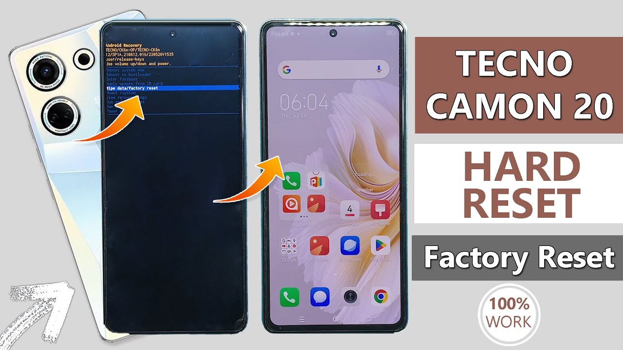 Tecno Camon 20 Hard Reset Tecno Ck6n Pattern Lock Remove Without Pc