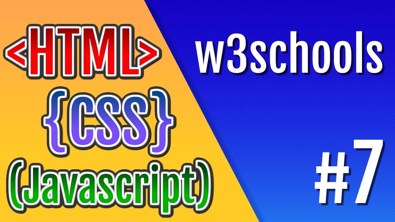 Curso Html Css E Javascript Aula 7 W3schools Youtube