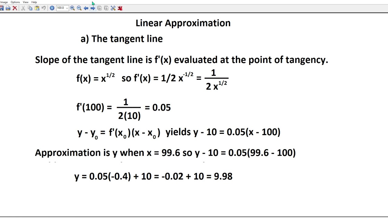 Linear Approximation Youtube