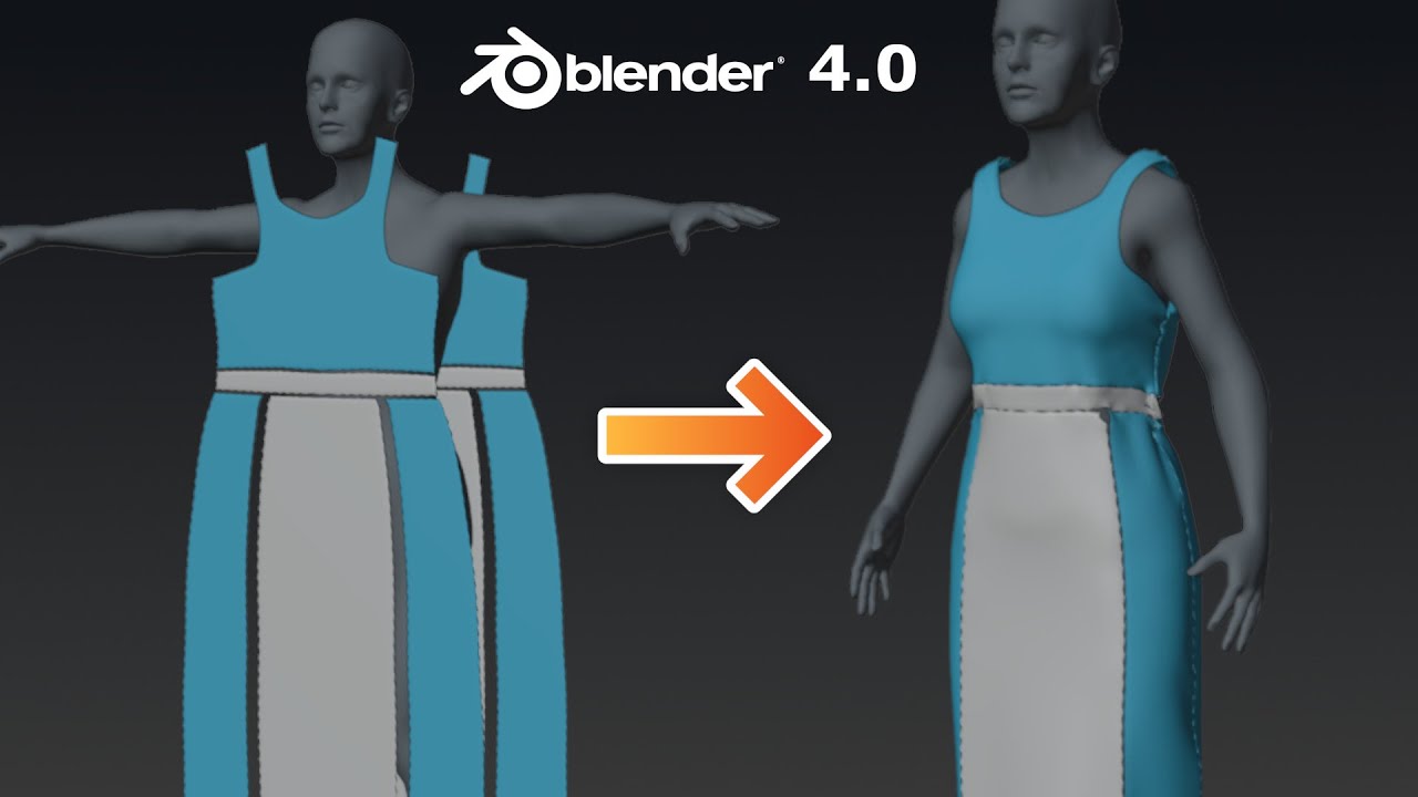 Blender 4 0 Dress Simulation For Beginners Youtube