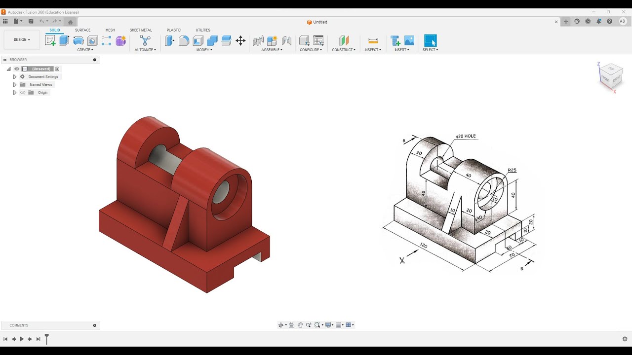 Fusion360 Part Modeling Tutorial 192 Design 3dmodeling
