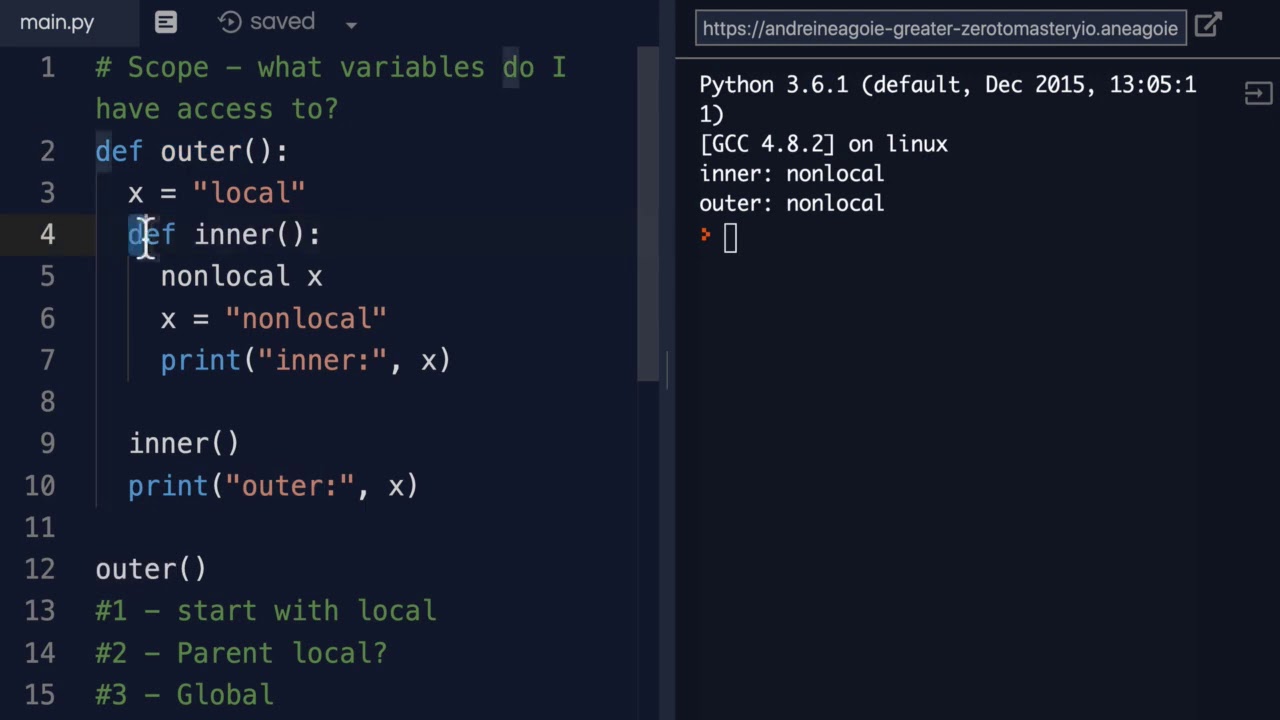 81 Nonlocal Keyword Youtube