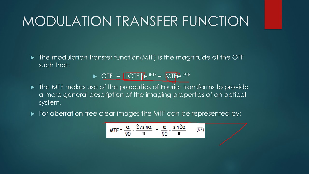 Modulation Transfer Function Youtube