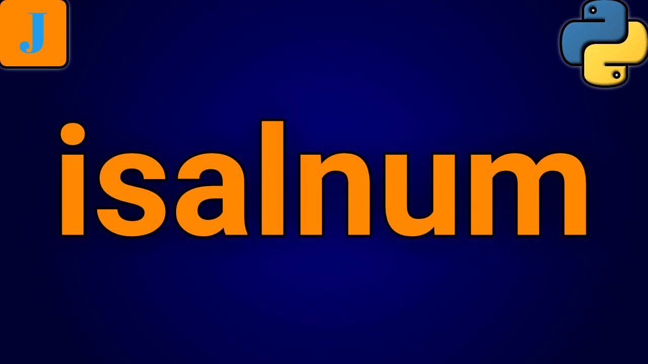 Isalnum Python Youtube