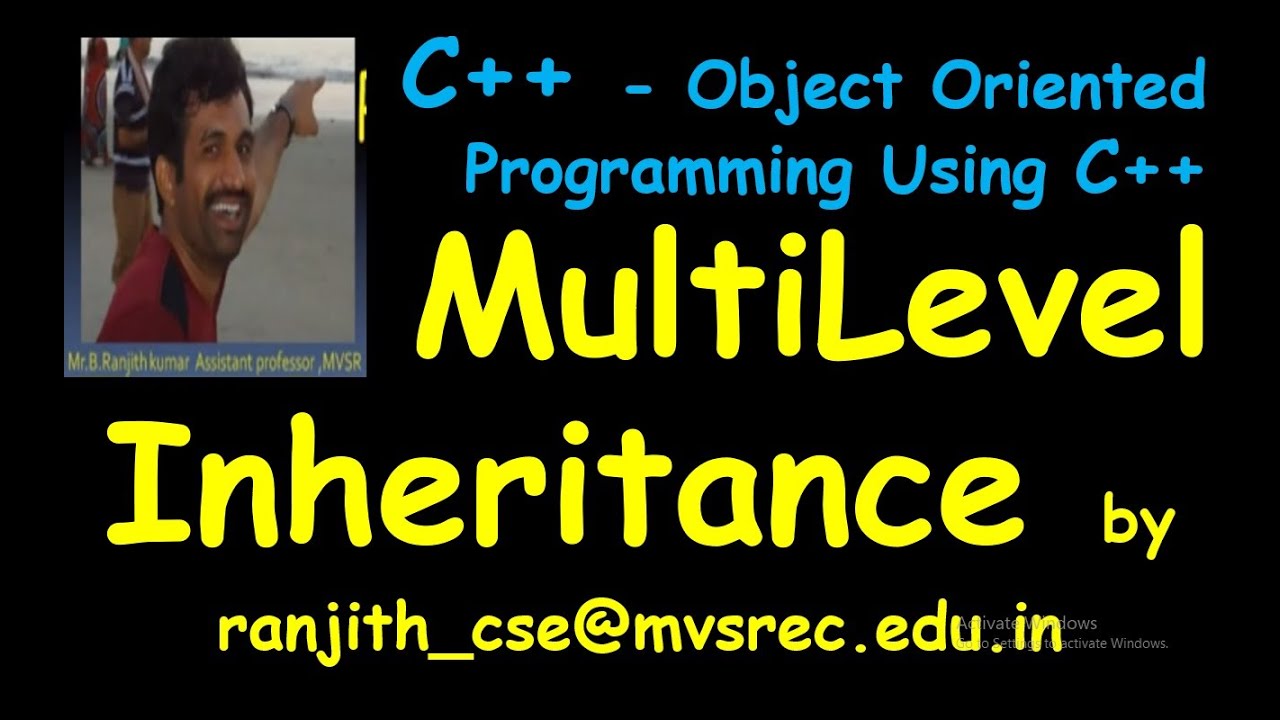 Multilevel Inheritance In C Youtube