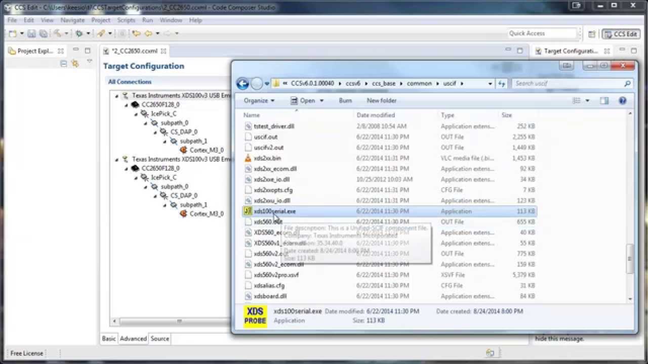 Configuring 2 Xds100 Debug Probes Youtube