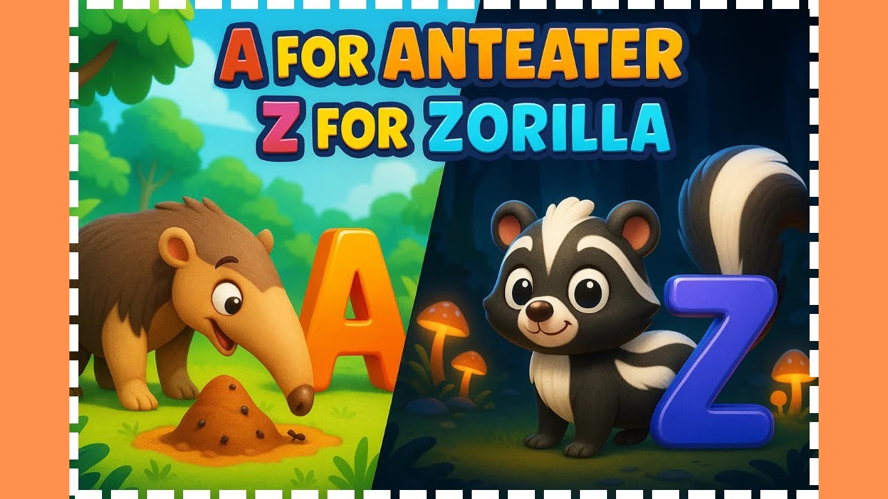Abc School Time рџ љ пёџ A For Anteater To Z For Zorilla Fun Alphabet