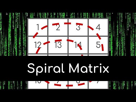 Spiral Matrix Medium Youtube