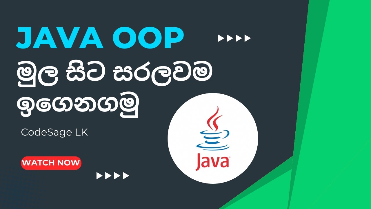 Object Oriented Programming Oop Sinhala Youtube