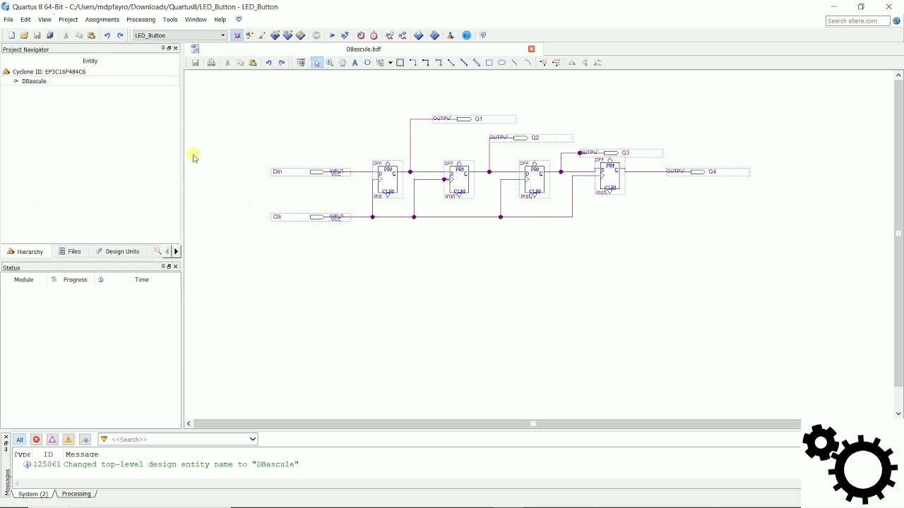 Quartus Ii Simulation Bascule D Youtube