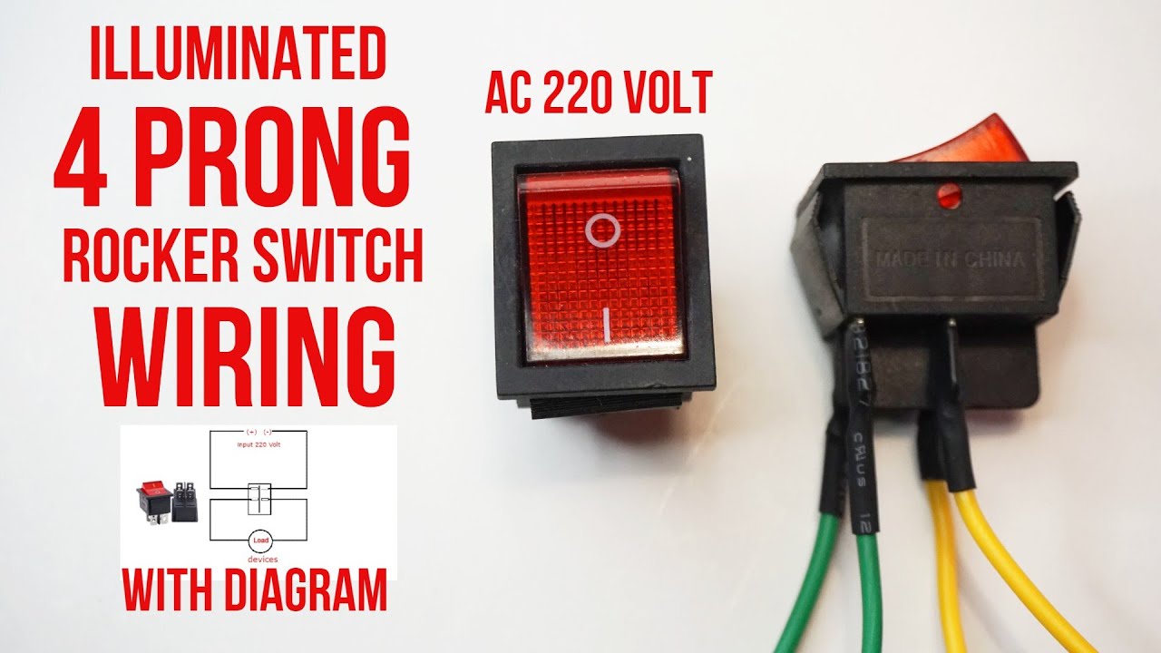 How To Wire Illuminated 4 Prong Rocker Switch Easily And Safely With